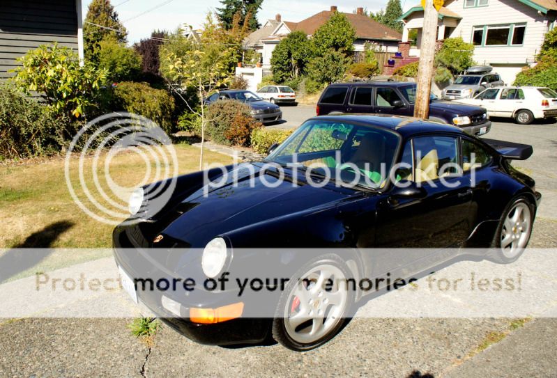1991 964 Turbo 965 911 widebody in Seattle - black on tan - Pelican ...